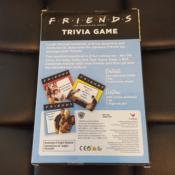 FRIENDS | Games | Friends The Television Series Trivia Game | Poshmark